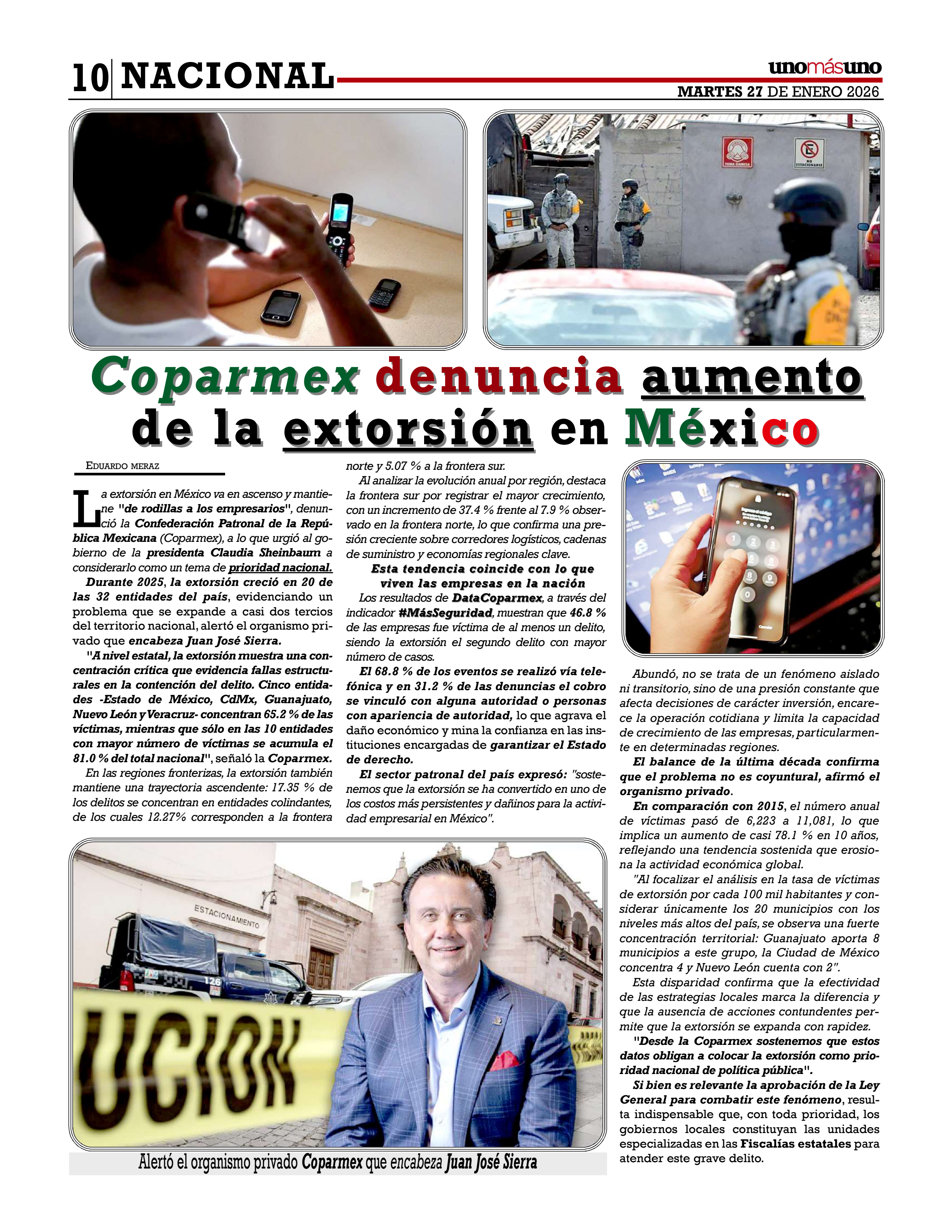 COPARMEX denuncia aumento de la extorsión en México - Hanakúa Next ...